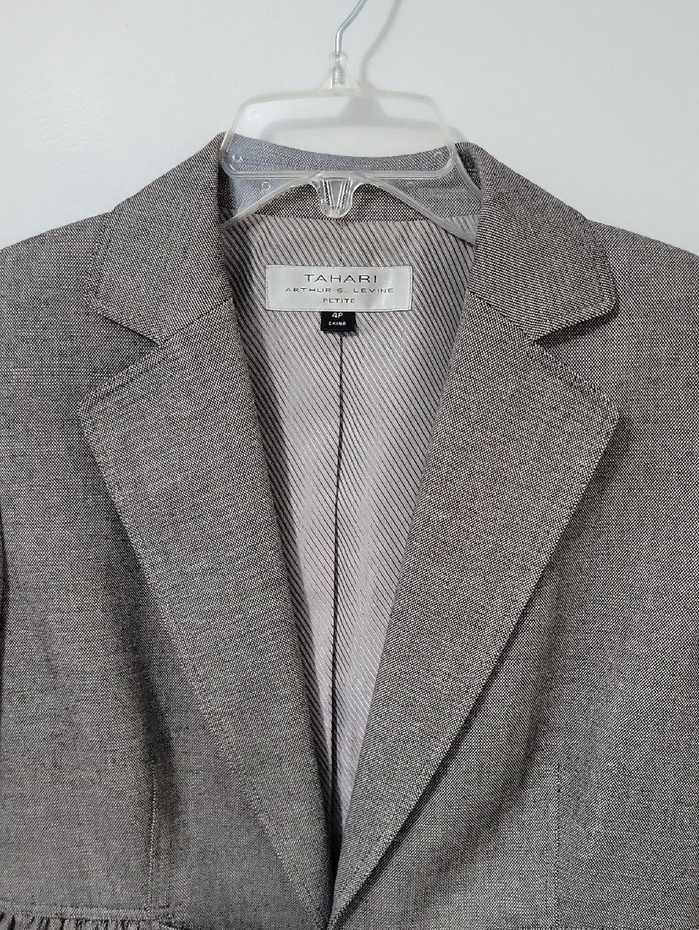 Tahari | Jackets & Coats | Tahari Grey Womens Tailored Belted Blazer ...